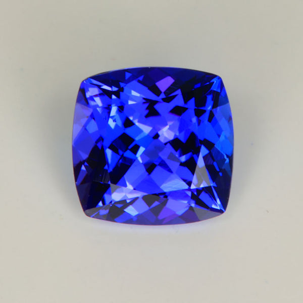 Brilliant Deep Color Cushion Cut Tanzanite Gemstone 3.69ct - Tanzanite ...