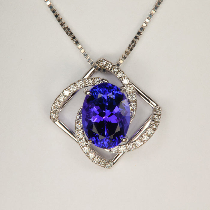 Tanzanite Pendants & Necklaces | White & Yellow Gold Designs ...