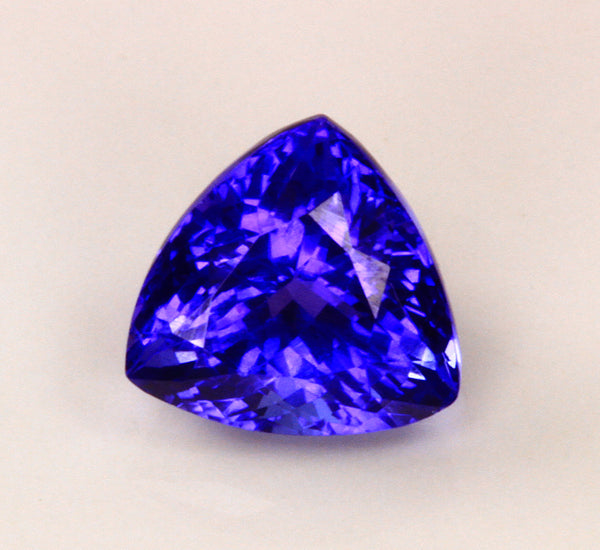 Trilliant Tanzanite 1.98 Carat BVE Color - Tanzanite Jewelry Designs